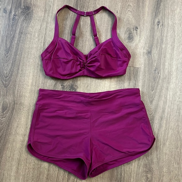 Title nine | Swim | Title Nine Burgundy Set | Poshmark